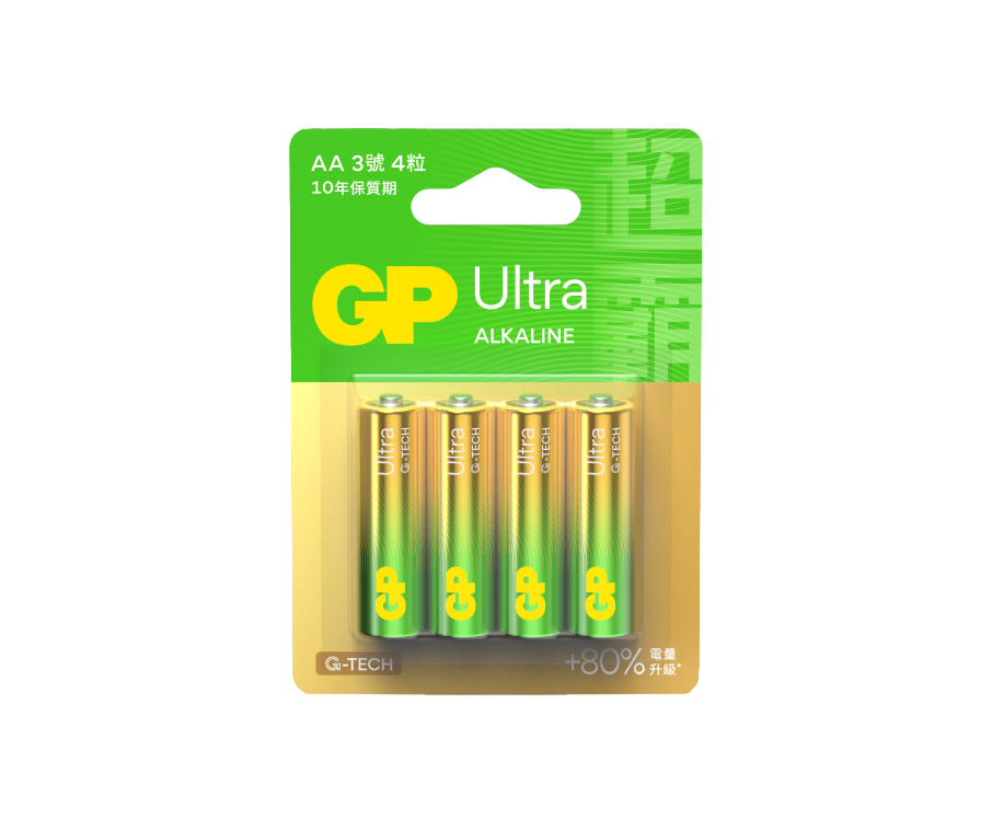 GP Ultra 特強AA 鹼性電池 | 2A 電池 | GP超霸 香港