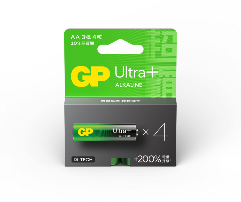 GP Ultra 特強AA 鹼性電池 | 2A 電池 | GP超霸 香港
